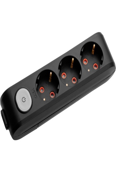 Viko Siyah Üçlü Topraklı Anahtarlı Klemensli