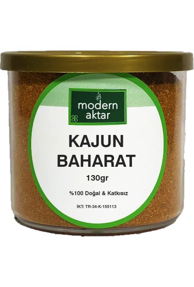 Modern Aktar Doğal Cajun Baharatı 130 gr (Cajun Seasoning) Modern Aktar Doğal Cajun Baharatı 130 gr (Cajun Seasoning)
