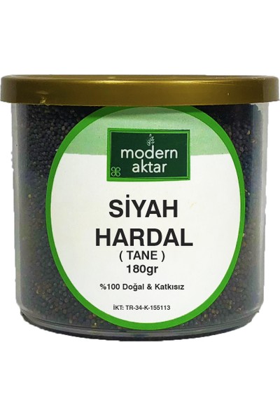 Modern Aktar Doğal Siyah Hardal Tohumu 180 gr Modern Aktar Doğal Siyah Hardal Tohumu 180 gr