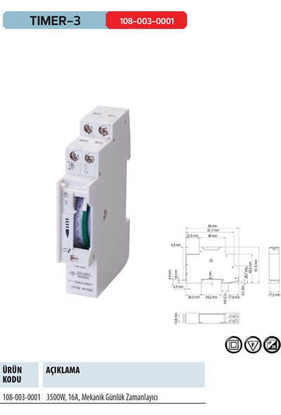 Horoz Timer3 Mekanik Günlük Zamanlayıcı