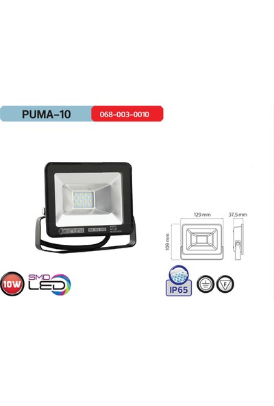 Horoz Puma10 6400 Beyaz Işık Cob Led Projektor Horoz Puma10 6400 Beyaz Işık Cob Led Projektor