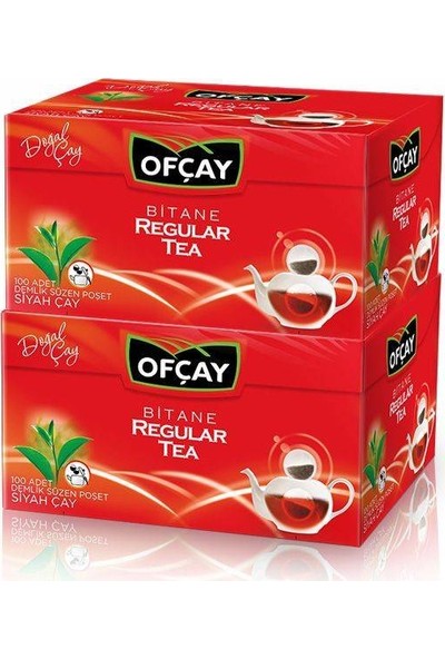 Ofçay Bitane Regular Tea Demlik Poşet Çay 100'lü / 3,2 gr 2'li Paket Ofçay Bitane Regular Tea Demlik Poşet Çay 100'lü / 3,2 gr 2'li Paket