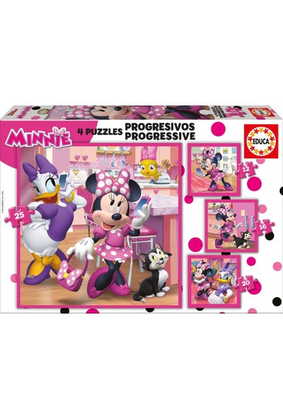 Educa Puzzle Minnie Happy Helpers 12-16-20-25 Parça Educa Puzzle Minnie Happy Helpers 12-16-20-25 Parça