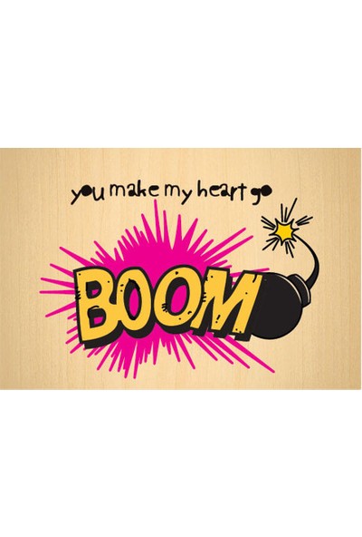 Biggdesign Boom Ahşap Kartpostal