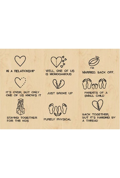 Biggdesign Writings Ahşap Kartpostal