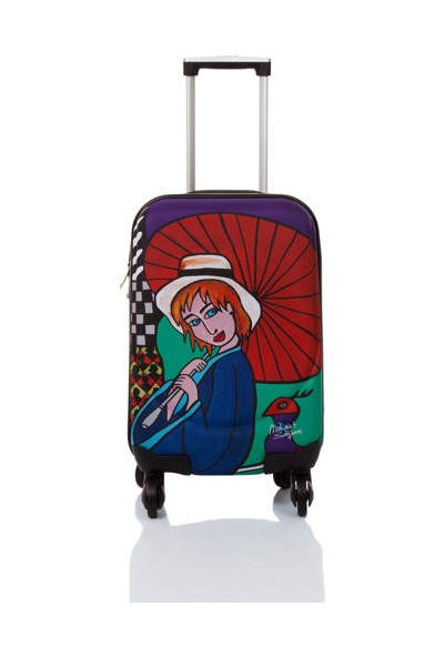 Biggdesign Sanatçı Tasarımı Valiz Şemsiyeli Kız