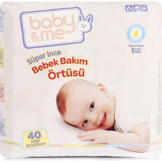Baby Me Süper İnce Alt Değiştirme Örtüsü 60 X 90 Cm 40 Adet Fiyatı
