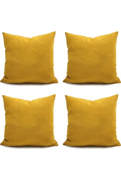 ART Hage Koyu Kahve Yumuşak Hisli 4'Lü Set Kırlent Kılıfı 45 * 45