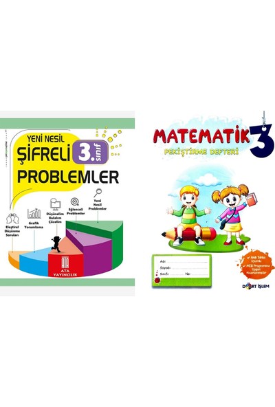 Ata Yayıncılık 3. Sınıf Şifreli Problemler + Matematik Pekiştirme Defteri Ata Yayıncılık 3. Sınıf Şifreli Problemler + Matematik Pekiştirme Defteri