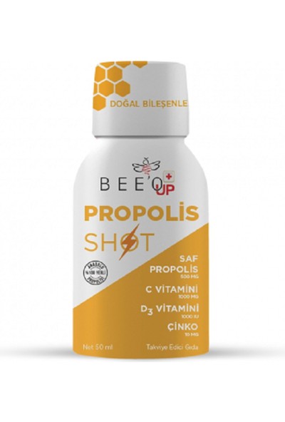 Bee'o Up Propolis Çinko+D3+C Shot 50 ml