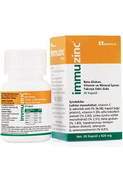 Lionesse Immuzinc 20 Kapsül