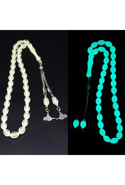 Tesbih Pasajı Fosforlu Beyzi Boy Toz Sıkma Kehribar