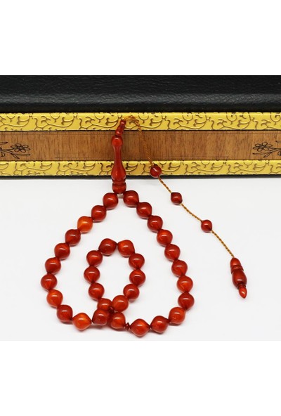 Tesbih Pasajı Harika Renk Tonunda Simli Toz Kehribar Tesbih