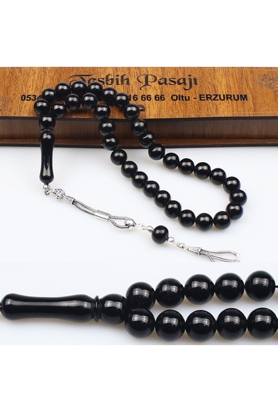 Tesbih Pasajı 925 Ayar Gümüş Püskül Küre Taneli Orijinal Oltu Taşı Tes Tesbih Pasajı 925 Ayar Gümüş Püskül Küre Taneli Orijinal Oltu Taşı Tes