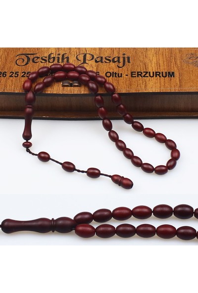 Tesbih Pasajı Sistemli Kırmızı Fiber Tesbih