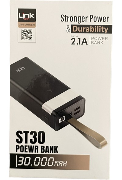 LinkTech ST30 Micro USB Dijital Ekranlı 30000 Mah Powerbank LinkTech ST30 Micro USB Dijital Ekranlı 30000 Mah Powerbank