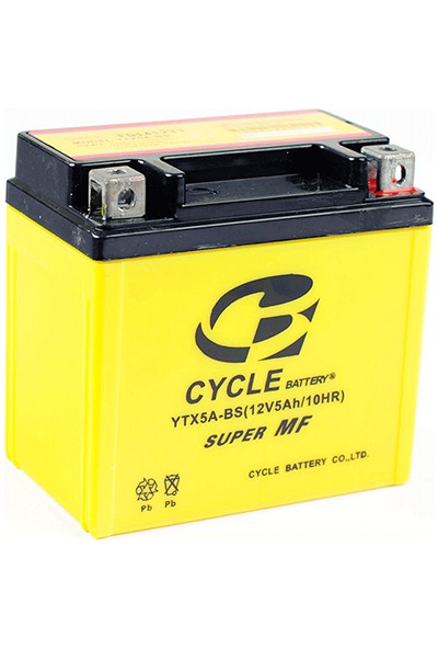 Cycle YTX5A-BS 12V 5AH Motosiklet Aküsü Cycle YTX5A-BS 12V 5AH Motosiklet Aküsü