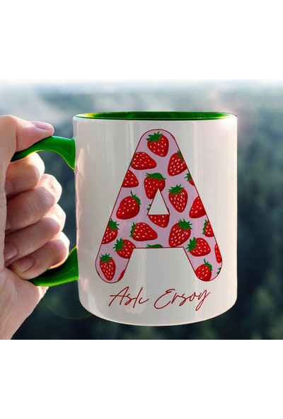 Belnido Kişiye Özel Isimli Baş Harf Tasarımlı Hediyelik Renkli Sap Kupa Belnido Kişiye Özel Isimli Baş Harf Tasarımlı Hediyelik Renkli Sap Kupa