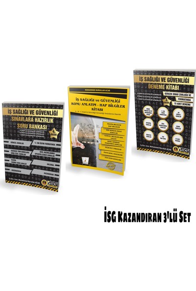 Isg Türkiye Sınav 3' Lü Set Iş Sağlığı ve Güvenliği Sınavlara Hazırlık