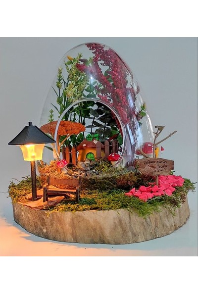 Petunya Teraryum Doğum Günün Kutlu Olsun Doğal Kütük Formu