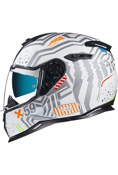Nexx SX.100 Enıgma Beyaz-Gri Kask