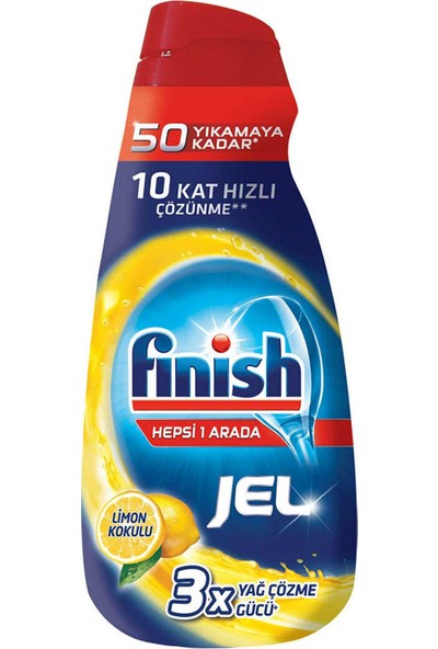 Finish 1 lt Hepsi Birarada Jel + Finish 1 lt Hepsi Birarada Jel Limon Kokulu