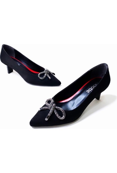 Tibu Ebony Stiletto Ayakkabı Siyah