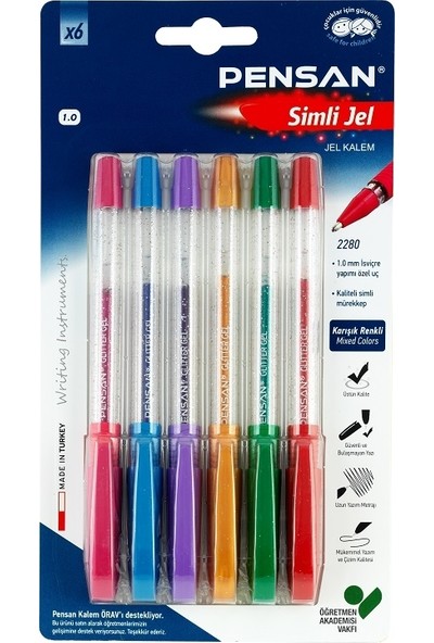 Pensan Simli Gel Set 6 Renk Pensan Simli Gel Set 6 Renk