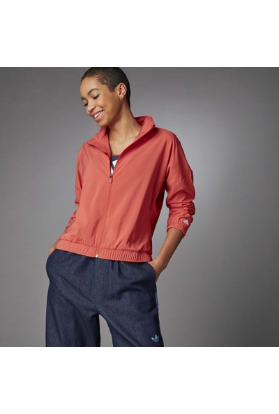 Adidas 3 Bar Logo Warm-Up Kadın Kırmızı Ceket (GL0694)