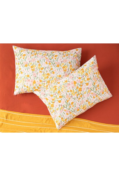 English Home Wild Flowers Pamuklu 2'li Yastık Kılıfı 50 x 70 cm Pembe English Home Wild Flowers Pamuklu 2'li Yastık Kılıfı 50 x 70 cm Pembe