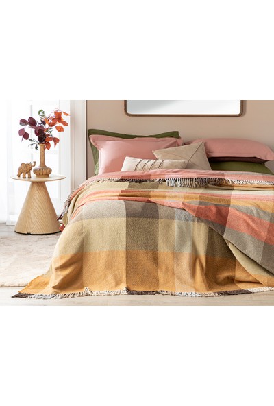 English Home Madras Check Pamuklu Çift Kişilik Battaniye 200 x 220 cm Turuncu – Bej English Home Madras Check Pamuklu Çift Kişilik Battaniye 200 x 220 cm Turuncu – Bej