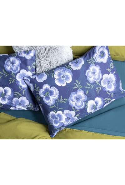 English Home Pansy Bloom Pamuklu 2'li Yastık Kılıfı 50 x 70 cm Koyu Mavi English Home Pansy Bloom Pamuklu 2'li Yastık Kılıfı 50 x 70 cm Koyu Mavi
