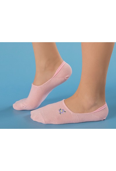 English Home Mini Flower Pamuk Kadın Babet Çorap 36-40 Pembe