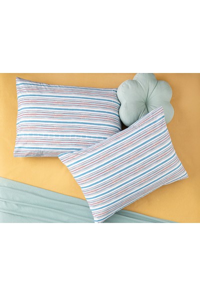 English Home Mer Aquarelle Pamuklu 2'li Yastık Kılıfı 50 x 70 cm Turkuaz – Mavi