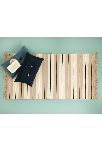 English Home Nikky Dokuma Şönil Kilim 80 x 150 cm Bej English Home Nikky Dokuma Şönil Kilim 80 x 150 cm Bej