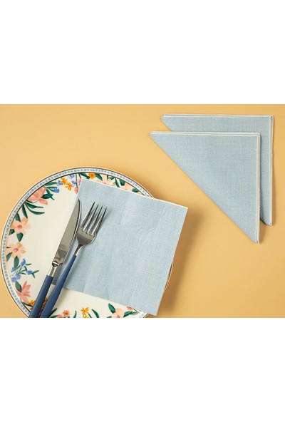 English Home Moire Kağıt 20'li Kağıt Peçete 33 x 33 cm Mavi English Home Moire Kağıt 20'li Kağıt Peçete 33 x 33 cm Mavi