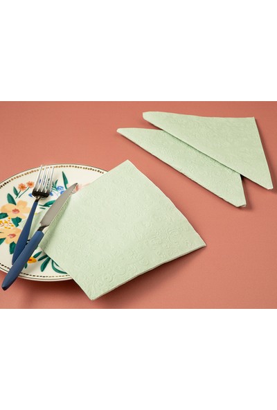 English Home Allegro Kağıt 20'li Kağıt Peçete 33 x 33 cm Yeşil
