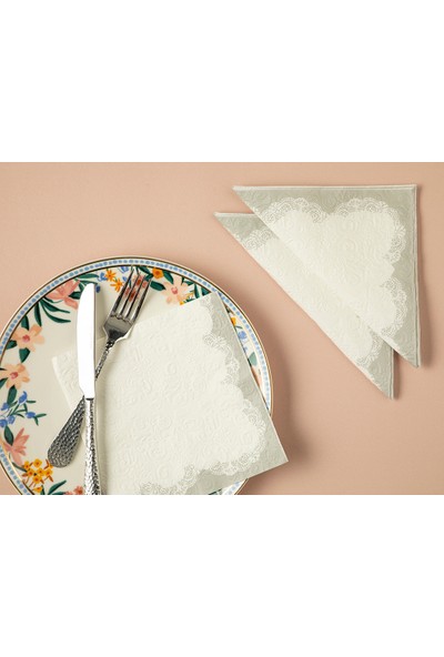 English Home Madely Kağıt 20'li Kağıt Peçete 33 x 33 cm Silver