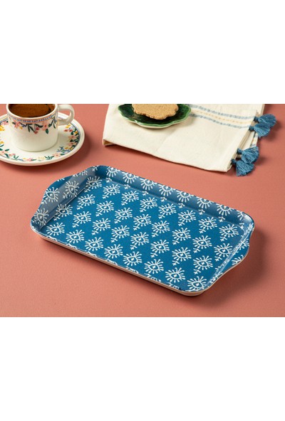 English Home Felice Melamin Tepsı 23,5 x 14,5 cm. Mavi