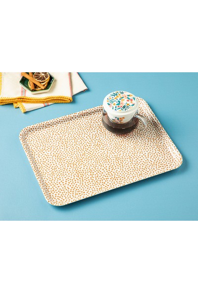 English Home Blessed Dots Melamin Tepsı 27 x 36 cm. Hardal English Home Blessed Dots Melamin Tepsı 27 x 36 cm. Hardal