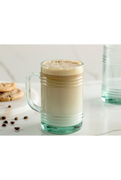 English Home Paşabahçe Aware - Tincan Cam Kulplu Bira Bardağı 400 ml Şeffaf