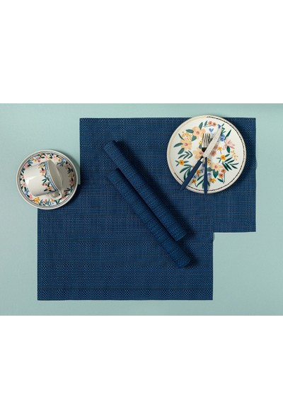 English Home Dolly Pvc 4'lü Amerikan Servis 30 x 45 cm Lacivert