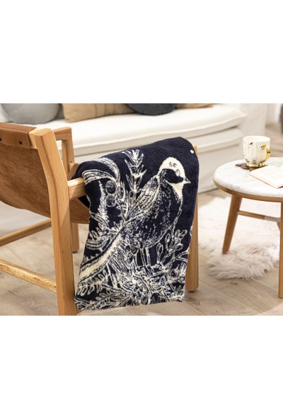 English Home Birdnest Akrilik Tv Battaniye 130 x 170 cm Lacivert