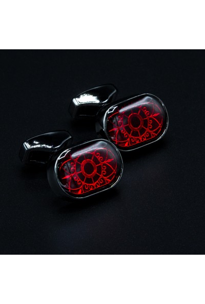 Verozi Kol Düğmesi - Oval Kırmızı Desenli Taşlı Füme Gövde - Kdodkf Verozi Kol Düğmesi - Oval Kırmızı Desenli Taşlı Füme Gövde - Kdodkf