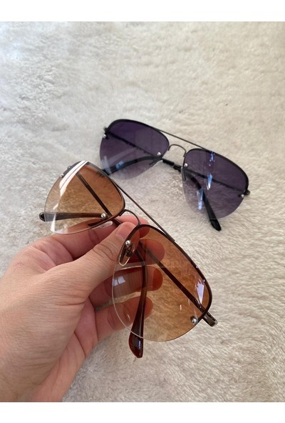 Dzc Kuzenler Avm Unisex Metal Yarım Çerçeveli Güneş Gözlüğü UV400 2 Li Set Dzc Kuzenler Avm Unisex Metal Yarım Çerçeveli Güneş Gözlüğü UV400 2 Li Set