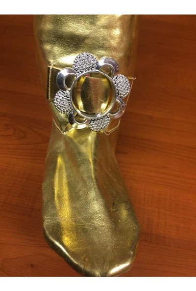 Altın Gold Rengi Dans ve Gösteri Çizmesi