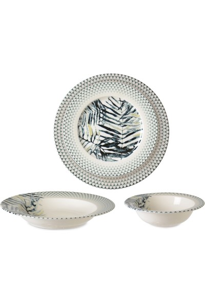 Melodi Aksesuar Ipek Porselen 24 Parça/6 Kişilik Yemek Takımı