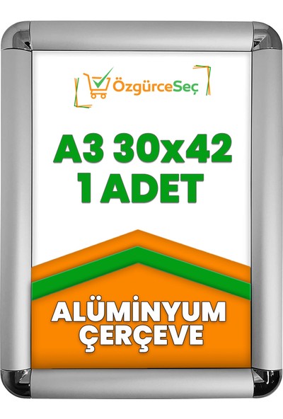 Özgürceseç A3 Alüminyum Açılır Kapanır Rondo Çerçeve 30 x 42 cm Özgürceseç A3 Alüminyum Açılır Kapanır Rondo Çerçeve 30 x 42 cm