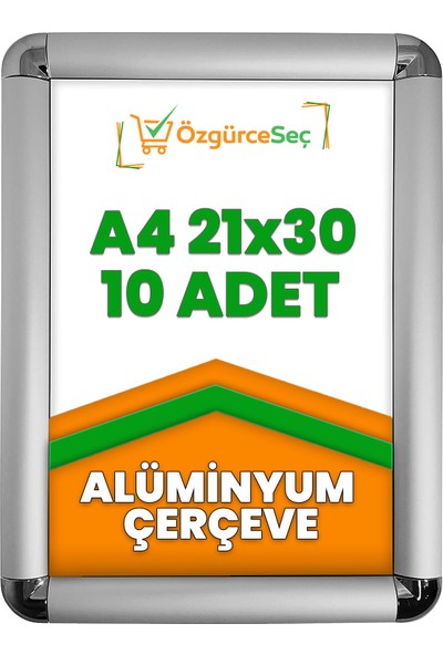 ÖzgürceSeç A4 Alüminyum Açılır Kapanır Rondo Çerçeve 21cmX30cm ÖzgürceSeç A4 Alüminyum Açılır Kapanır Rondo Çerçeve 21cmX30cm