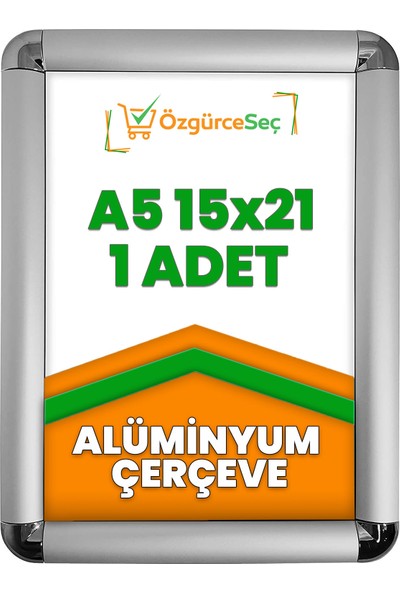 Özgürceseç A5 15 cm x 21 cm Alüminyum Açılır Kapanır Rondo Çerçeve Özgürceseç A5 15 cm x 21 cm Alüminyum Açılır Kapanır Rondo Çerçeve